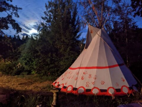 Making a 12′ Drop Cloth Tipi | Adventure Sidecar